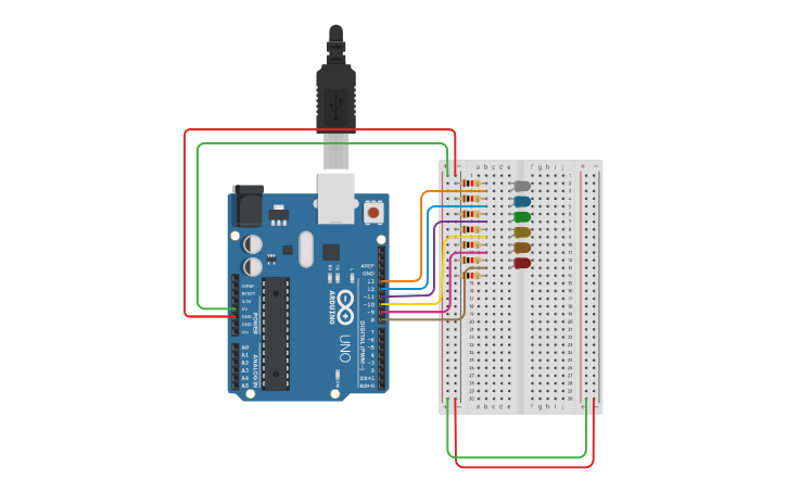 Circuit design Arduino - Tinkercad