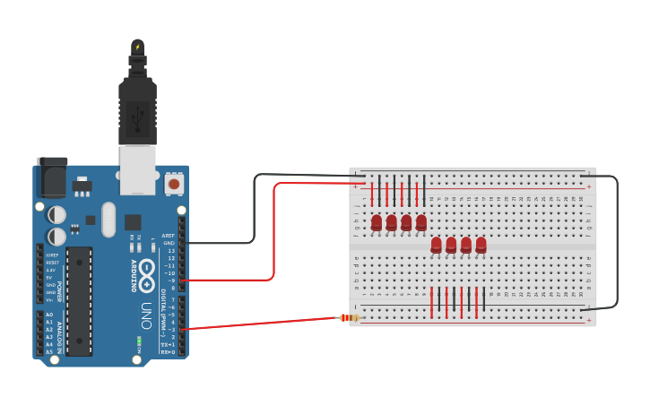 Circuit design I_FADING LED - Tinkercad