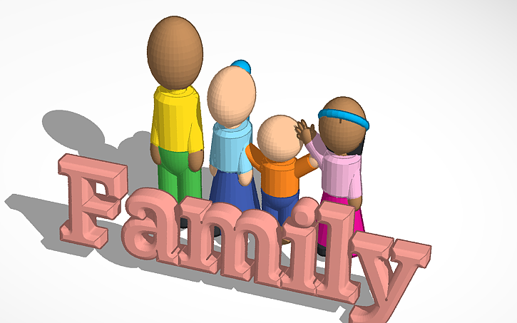 3D design Family forever 💞 - Tinkercad