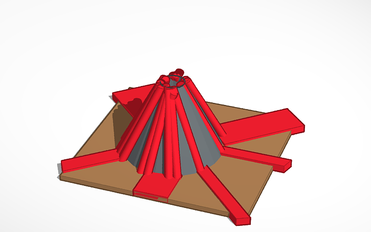 3D design volcano - Tinkercad