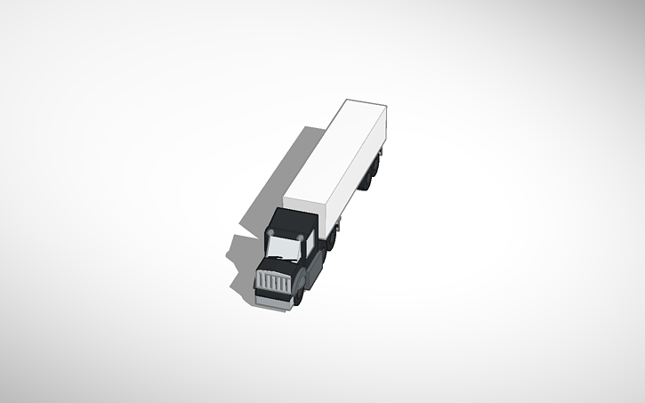 3D design Truck With Trailer - Tinkercad