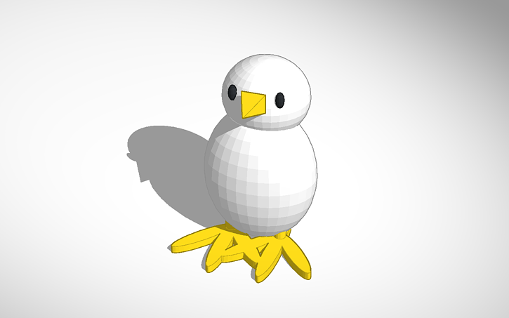 3D design chicken - Tinkercad