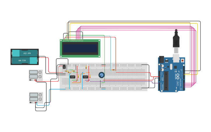 Circuit design Projet BEL122 LM35 - Tinkercad