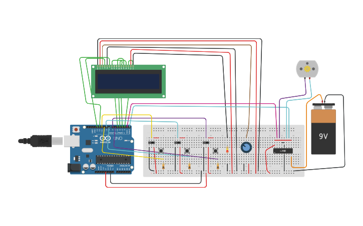Circuit design ascensor | Tinkercad
