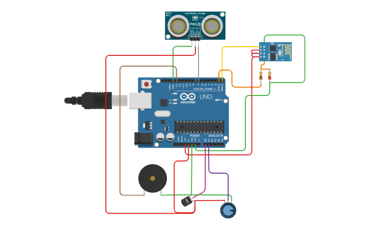 Circuit Design Plant Monitoring System Tinkercad