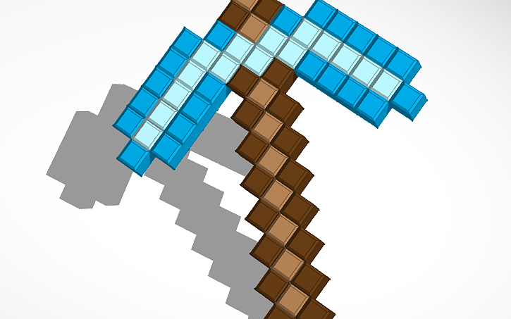 3D design MINECRAFT DELUXE DIAMOND PICKAXE - Tinkercad