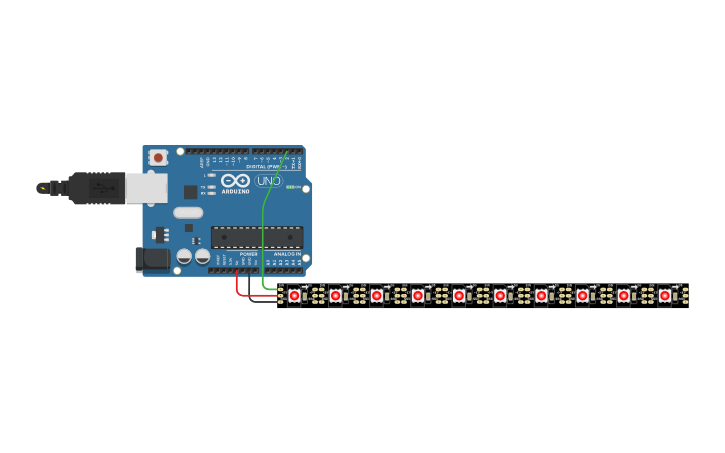 Circuit Design Led Strip Tinkercad
