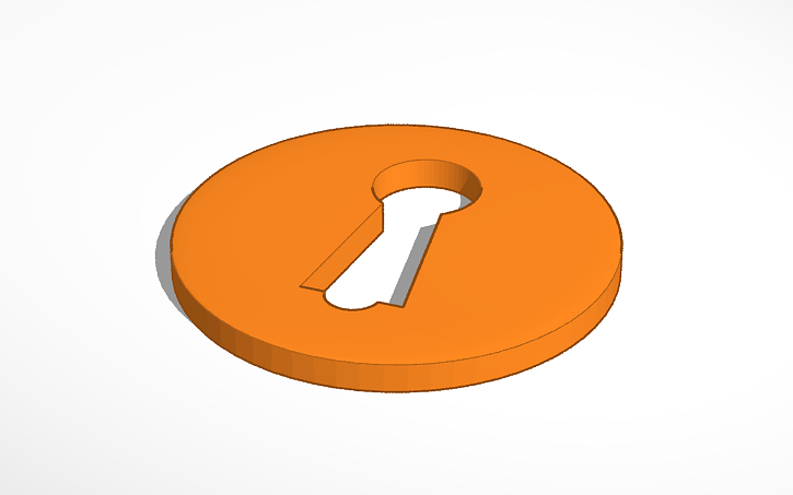 3D design keyhole plate | Tinkercad