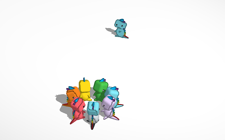 3D design Cute Dino’s - Tinkercad