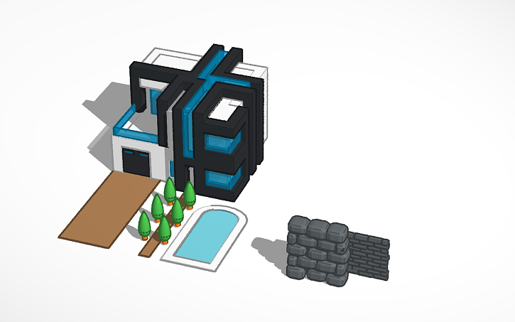 3D design Casa Moderna - Tinkercad