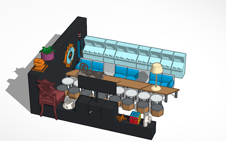 3D design Hangout room - Tinkercad