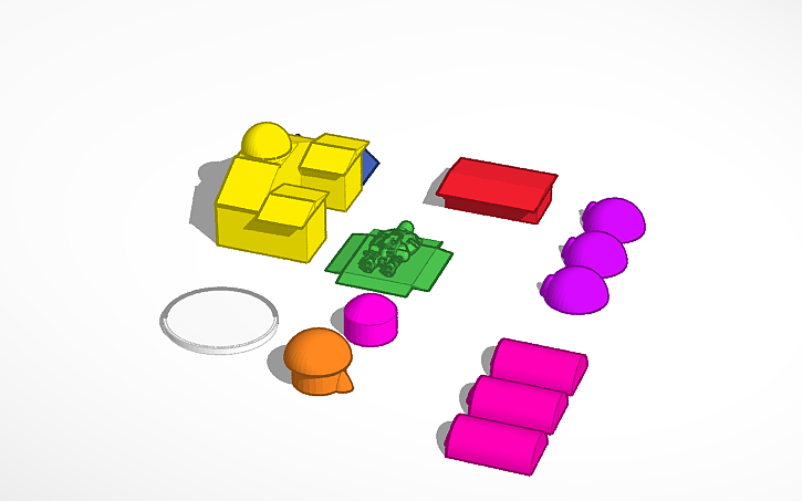 3D design Base Lunar - Tinkercad