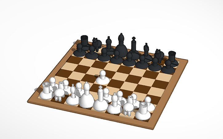 3D design Chess Board - Tinkercad