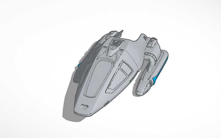 3D design Type 9 Shuttle from Star Trek Voyager - Tinkercad