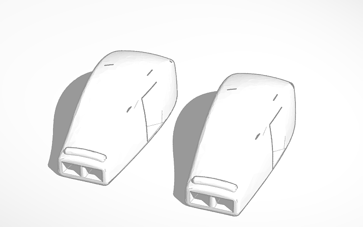 3D design 2 whistles | Tinkercad