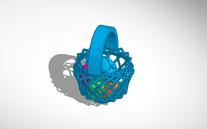 3D design Easter Basket - Tinkercad