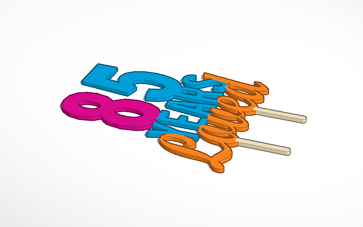 3D design cake topper - Tinkercad
