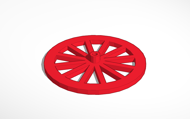 3D design spoked wheel - Tinkercad