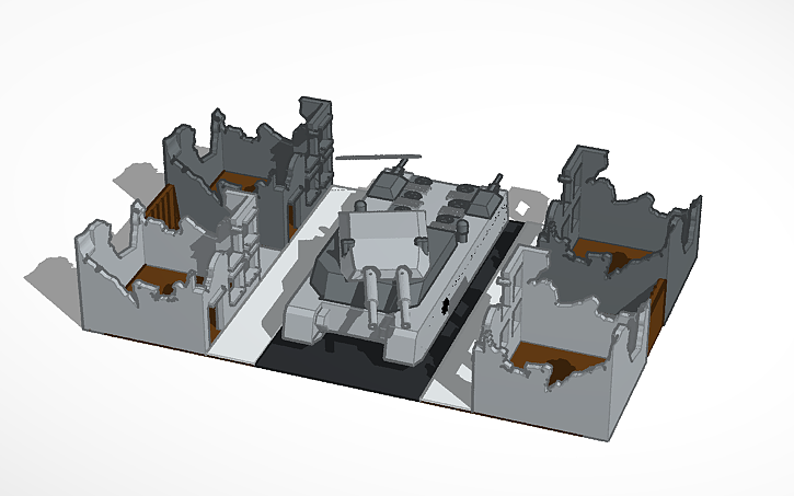 3D design P10,000 Ratte german uber tank - Tinkercad