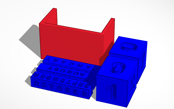 3D design Calendar - Tinkercad
