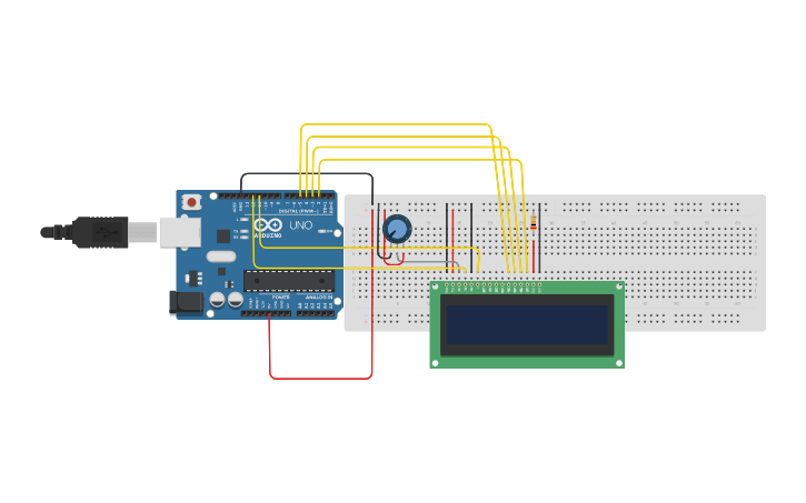 Circuit design LCD display by Chinmay Ingle - Tinkercad Circuit design LCD display by Chinmay Ingle - Tinkercad