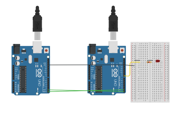 Circuit design USART Lab - Tinkercad