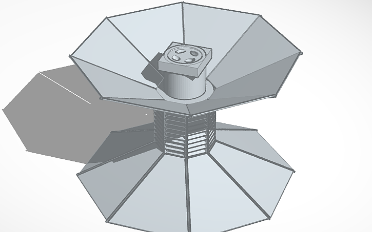3D design vortex on Darwin turbine - Tinkercad