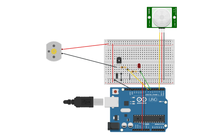 Circuit design Pala eolica - Tinkercad