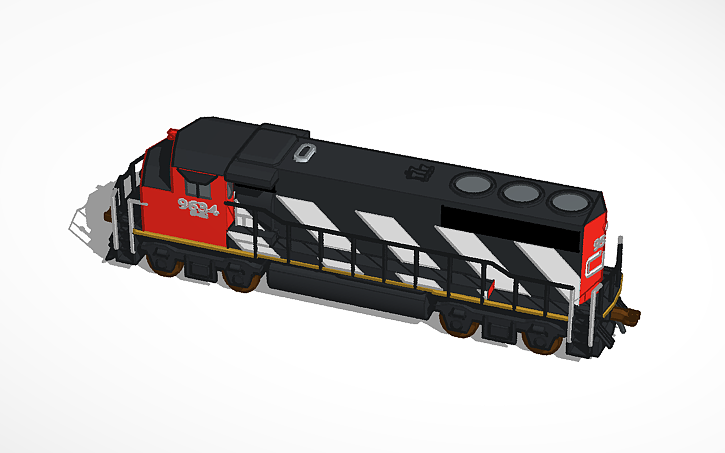 3D design Canadian National GP40-2W 9634 (Updated) | Tinkercad