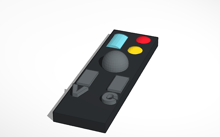 3D design Tv Remote - Tinkercad