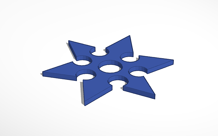 3D design ninja star - Tinkercad