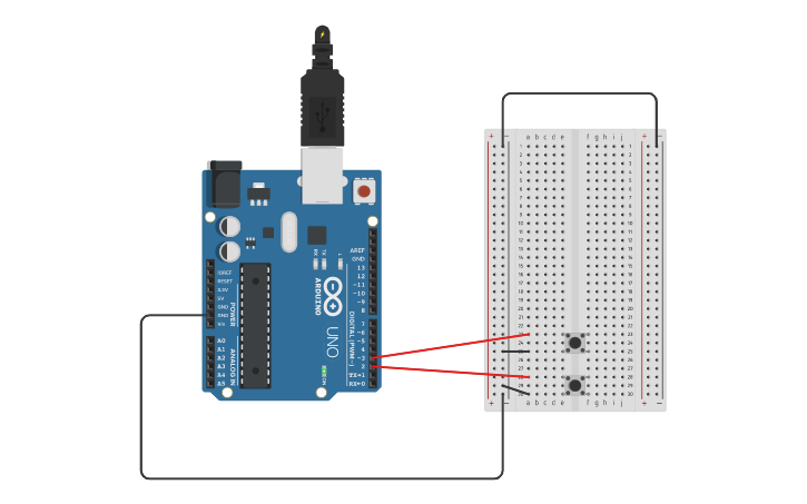 Circuit design Counting to 10 with Arduino Library | Tinkercad
