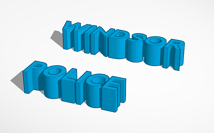 3D design WINDSOR FONT - Tinkercad