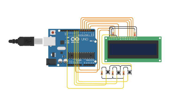 Circuit design LED Clock - Tinkercad