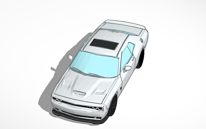 3D design Dodge Challenger Hellcat FMD (Credit to RICE) - Tinkercad