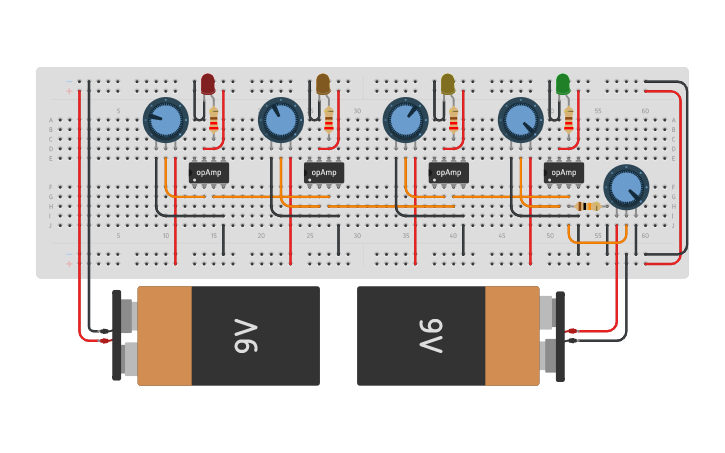 Circuit design Exercise 5. Battery Monitoring Circuit - Tinkercad
