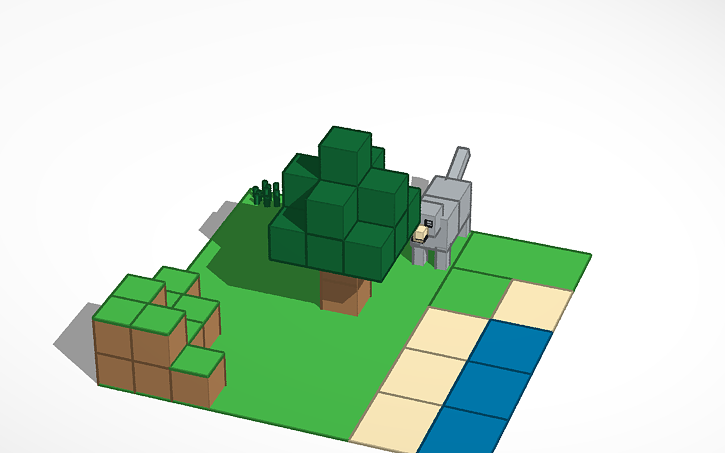 3D design Minecraft World - Tinkercad