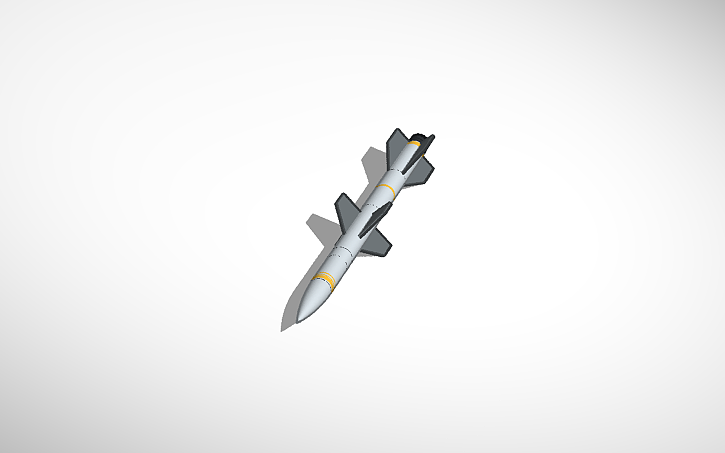 3D design AIMD-103 Radar guided Missile - Tinkercad