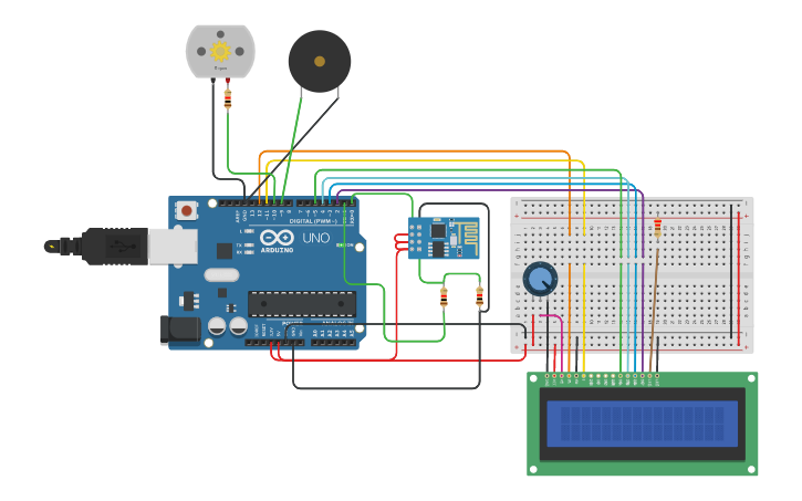 Circuit design IOT_lab8_19BEC1356 - Tinkercad