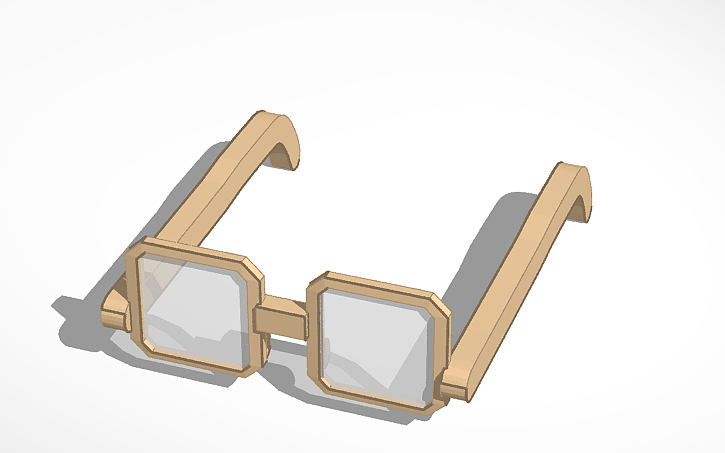 3D design GLASSES - Tinkercad