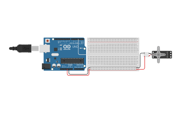 Circuit design Semplice Servo Control | Tinkercad