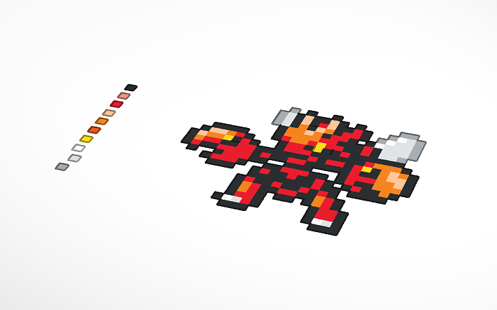3D design Pokemon sprites: Scizor | Tinkercad