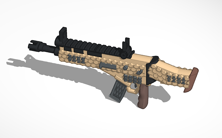 3D design Fortnite Scar - Tinkercad