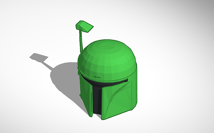 3D design Boba Fett helmet Design - Tinkercad