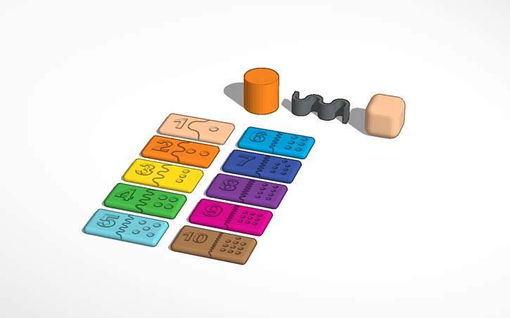 3D design Number Puzzle | Tinkercad