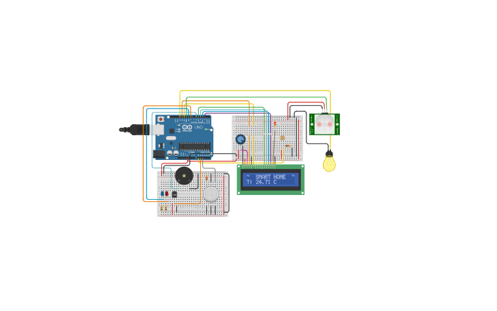 Circuit design Copy of Smart Home System - Tinkercad