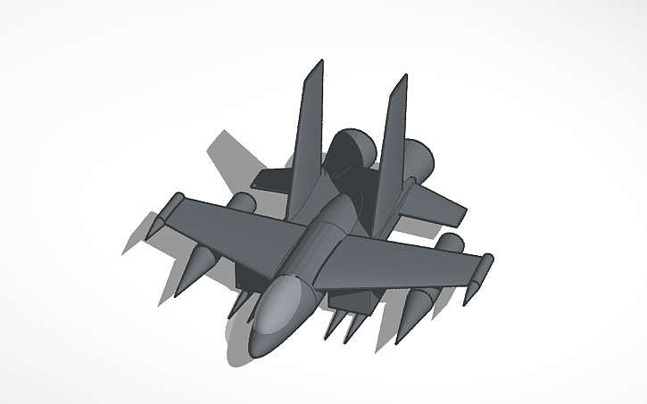 3D design Cool fighter jet I made from a picture | Tinkercad