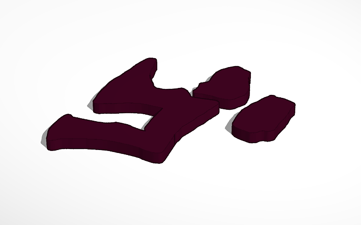 3D design JOJO Menacing Symbol - Tinkercad