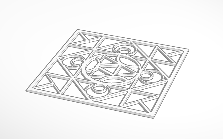 3D design stain glass frame - Tinkercad