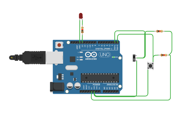 Circuit design ex1 atividade arduino | Tinkercad